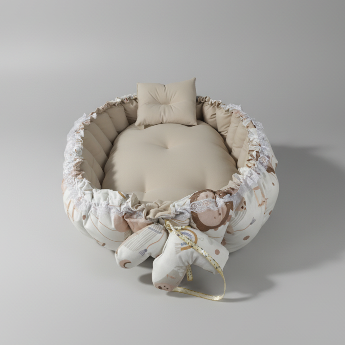 Oval Baby Nest - Dreamy Beige – Luly Baby