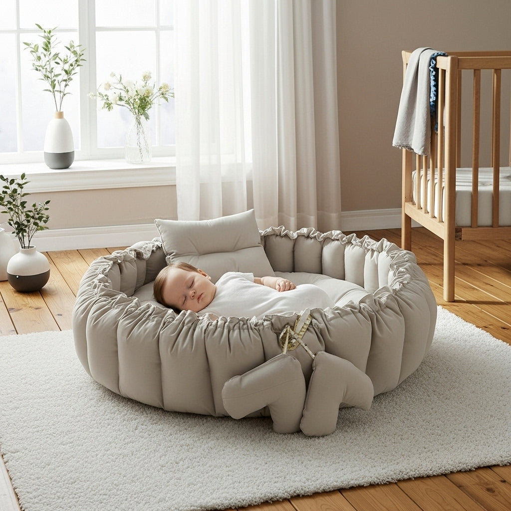 Circular Baby Nest – Beige – Luly Baby